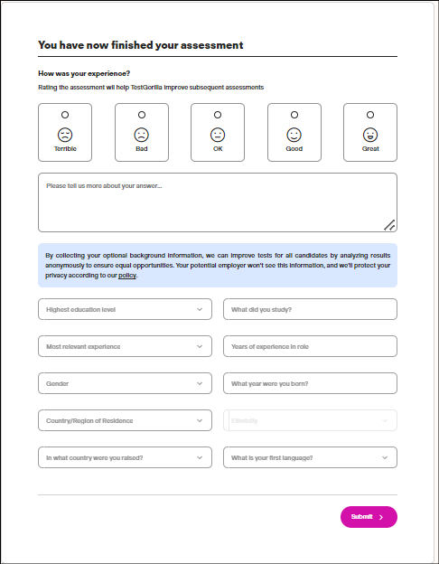 Step-by-step guide to taking your assessment – TestGorilla Candidates
