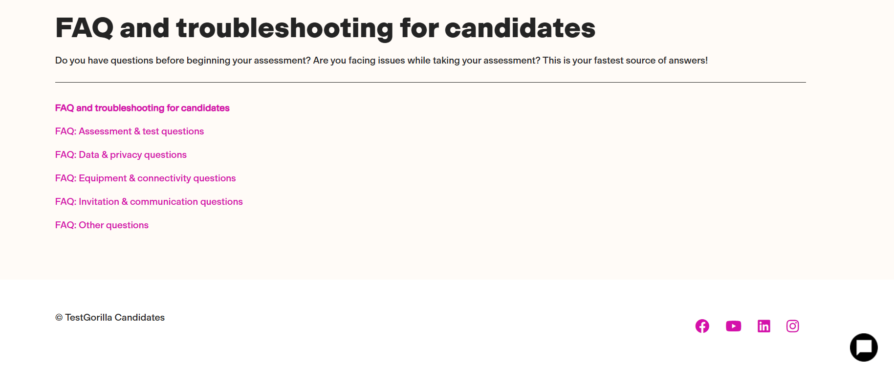 Getting support during your assessment – TestGorilla Candidates