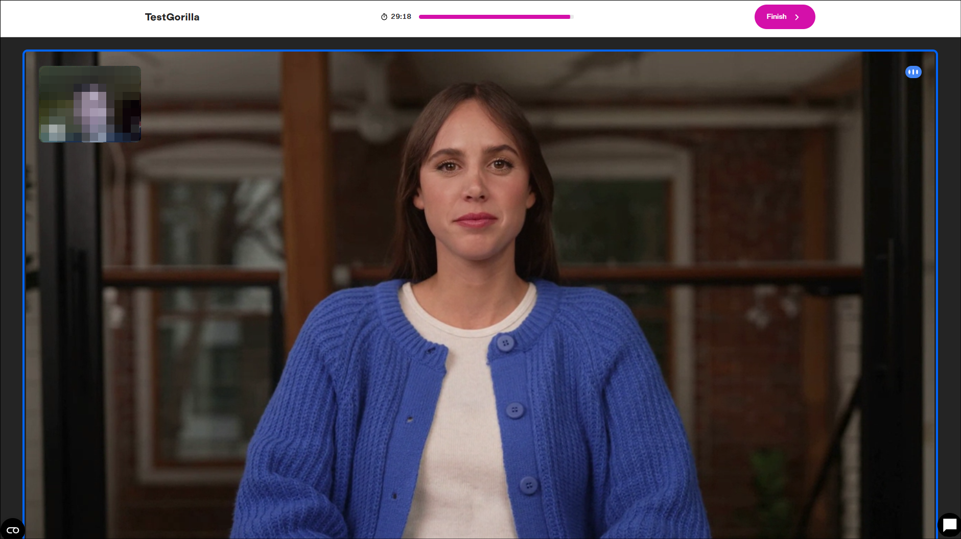 Taking a conversational AI video interview – TestGorilla Candidates